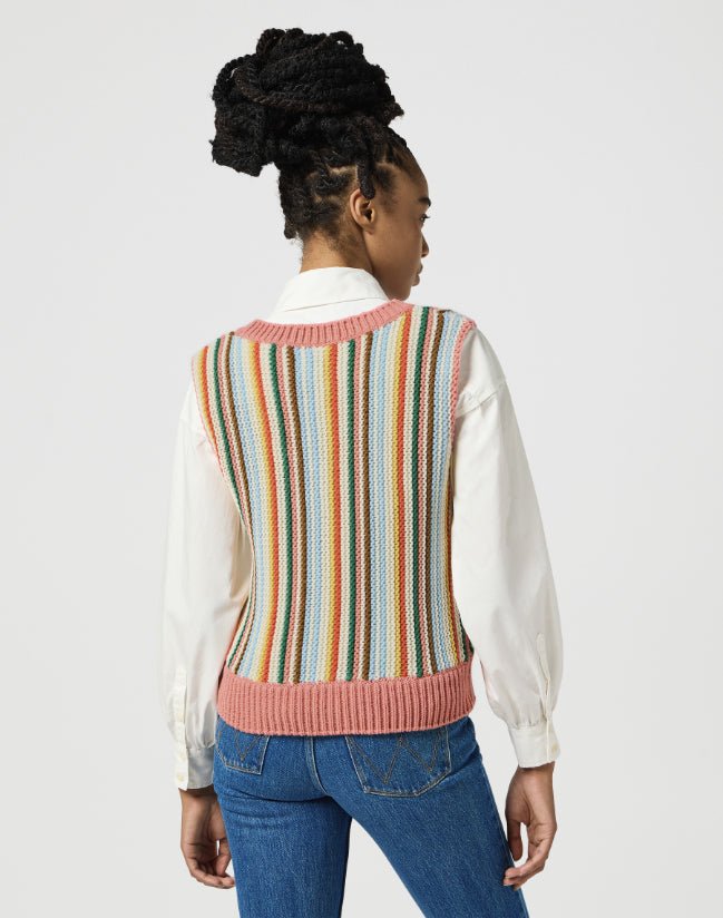 Wrangler Women's Cropped Sweater Vest in Rainbow – Rodeo In